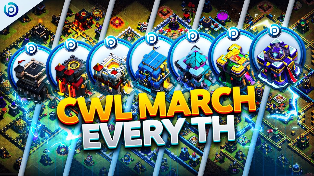 The NEW BEST CWL and WAR BASE LINKS For Every Town Hall in CoC 2023 ...