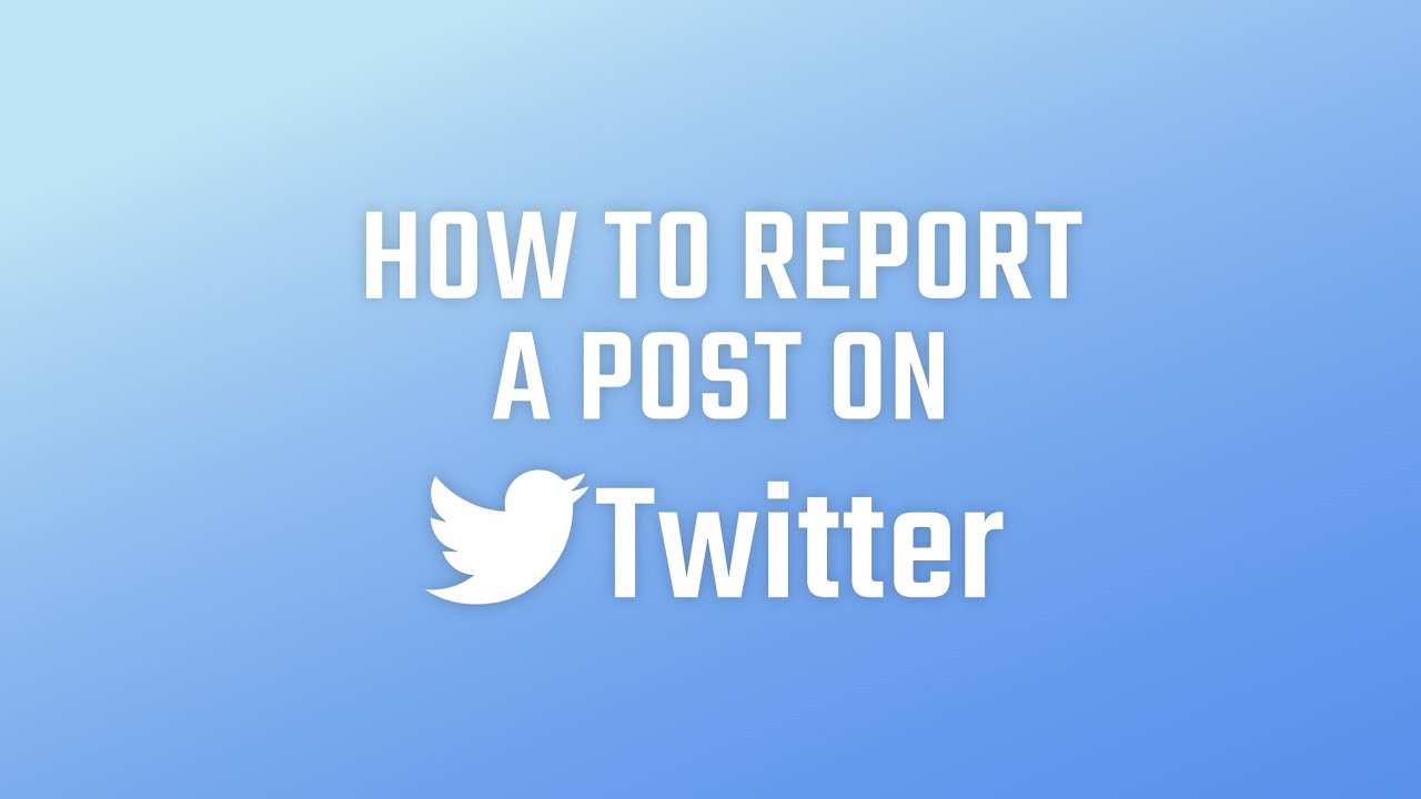 How to report a post on Twitter - YouTube