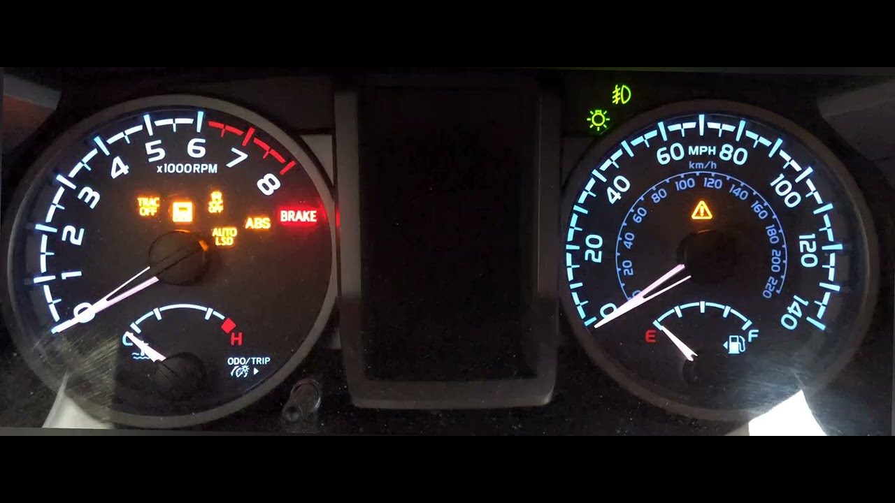 Toyota - Tacoma - 2017 - TRD: Gauge / Instrument Cluster Startup ...