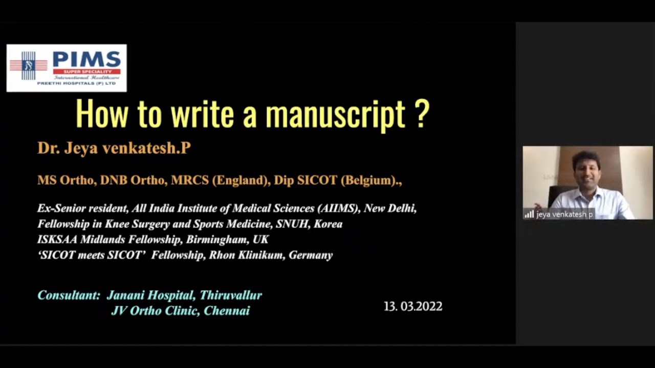 How to write Manuscript for medical journals - useful lecture for ...