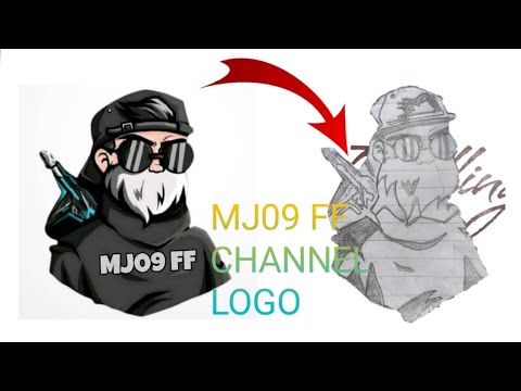 Drawing MJ09 FF CHANNEL LOGO | logo maker @MJ09FF channel logo 😈😈 - YouTube