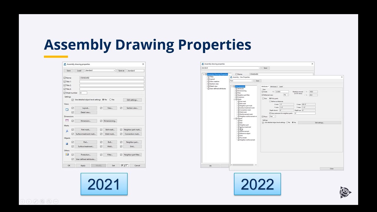 Tekla Structures 2022 steel localization - new view-based drawing ...