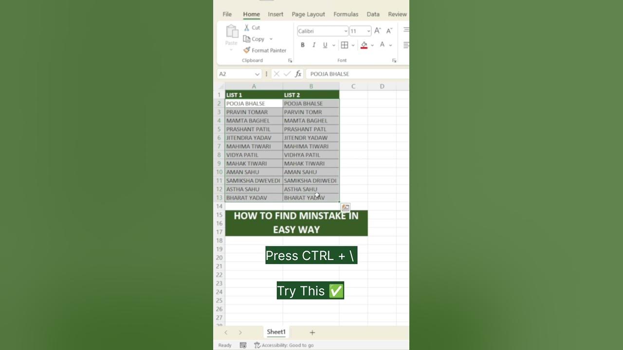 Easy Way To Catch Mistakes In Excel Excel Exceltips Excellife Exceltricks