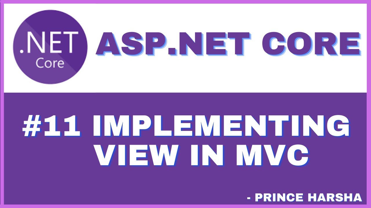 11aspnet Core Mvc Tutorial Implementing View In Mvc Youtube 9774