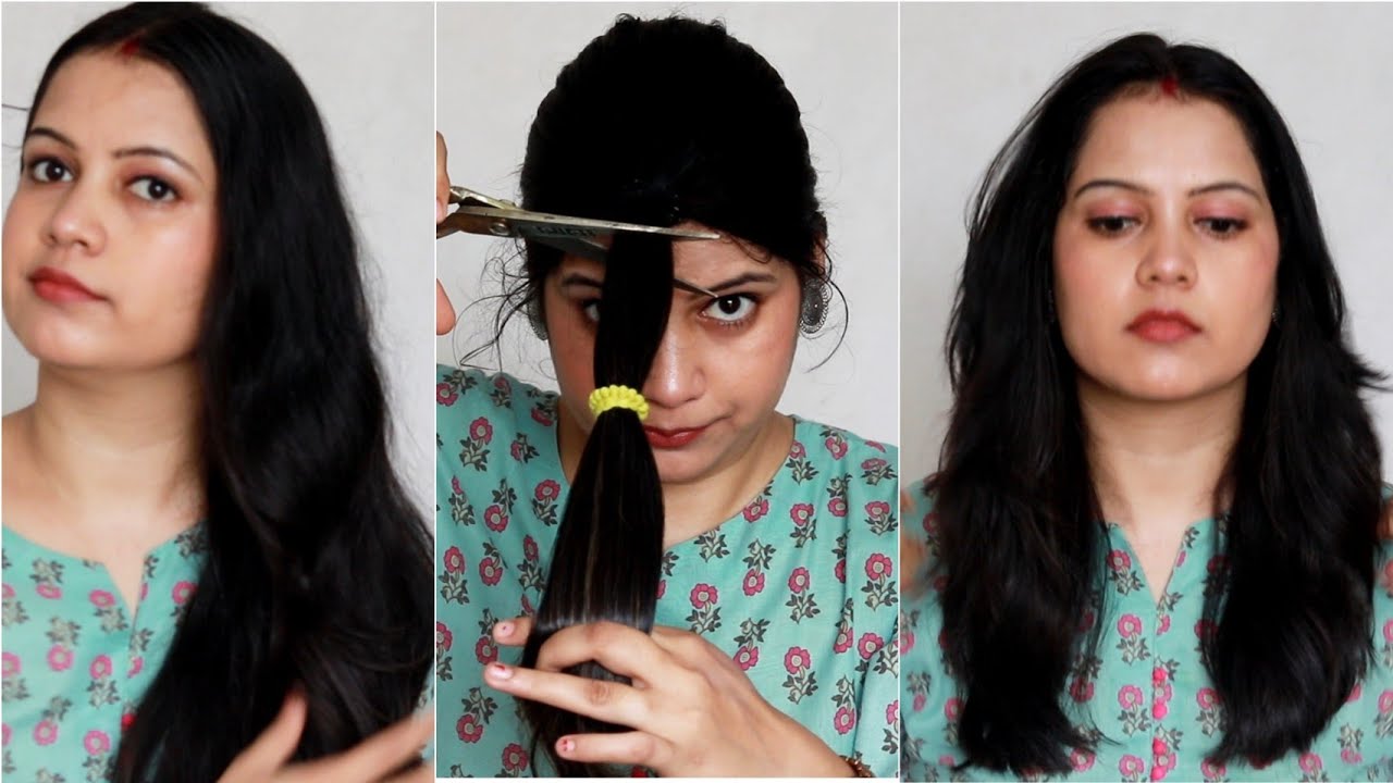 Easy Step Cut At home In Hindi |Easy Own Haircut Tutorials |TipsToTop ...