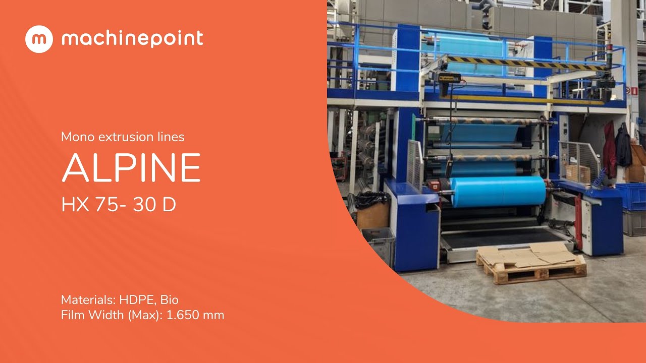 ALPINE HX 75- 30 D Mono extrusion lines | ALPINE Machines - YouTube