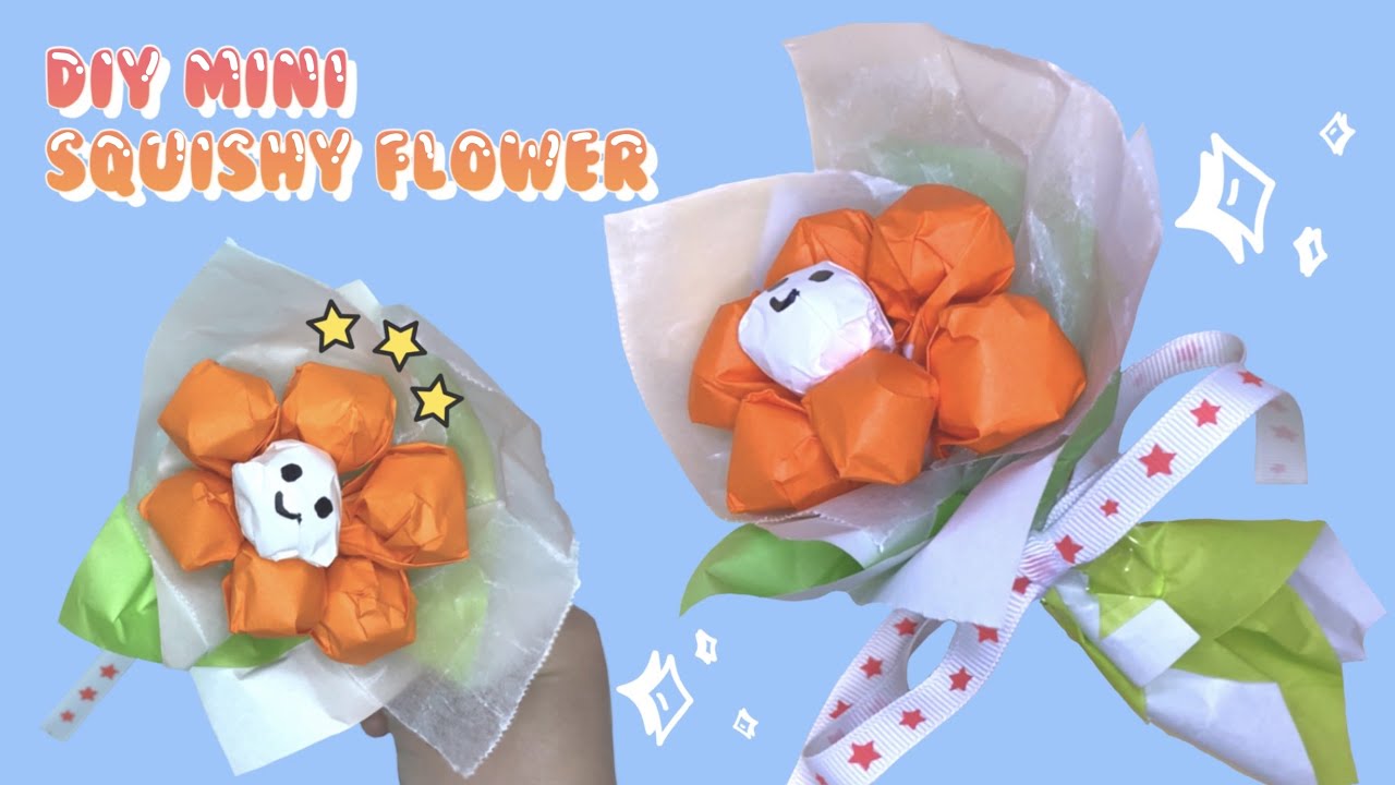 DIY Mini Squishy Flower/ Thanksgiving gift idea - YouTube