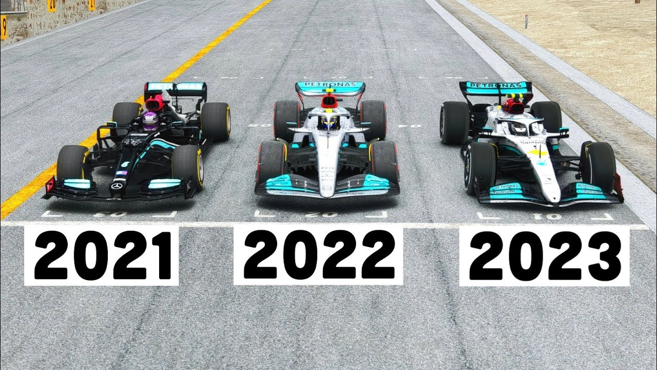 Mercedes F1 2023 vs Mercedes F1 2022 vs Mercedes F1 2021 - Nurburgring ...