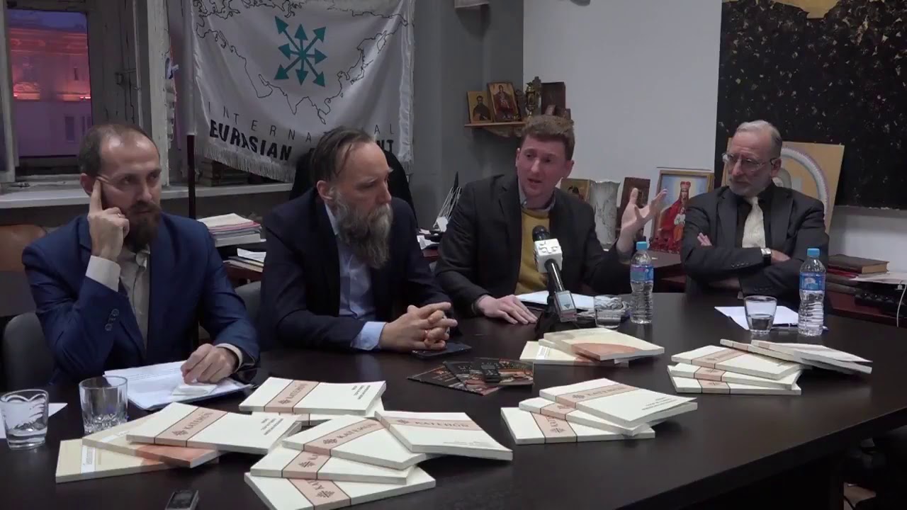 Caleb Maupin at the "Prime Nazbol conference" with Aleksandr Dugin ...