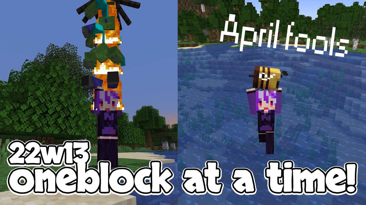 【Minecraft】22w13oneblockatatime【April fools/snapshot】 - YouTube
