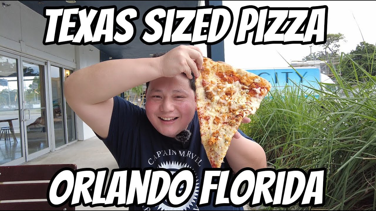 GIGANTIC Pizza Slices BIGGER than my head Orlando Florida | Lazy Moon ...