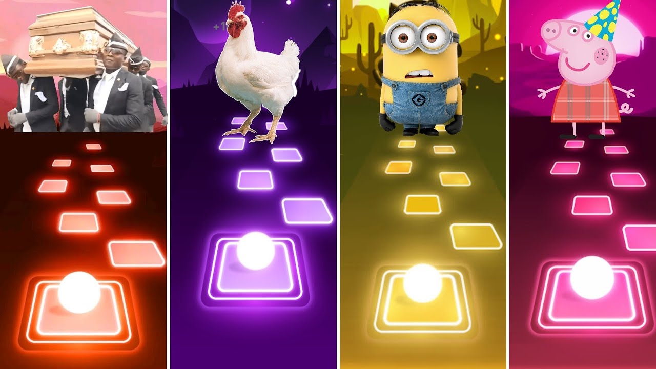 COFFIN DANCE VS CHICKEN SONG VS MINIONS VS PEPPA PIG || TILESHOPEDMRUSH ...