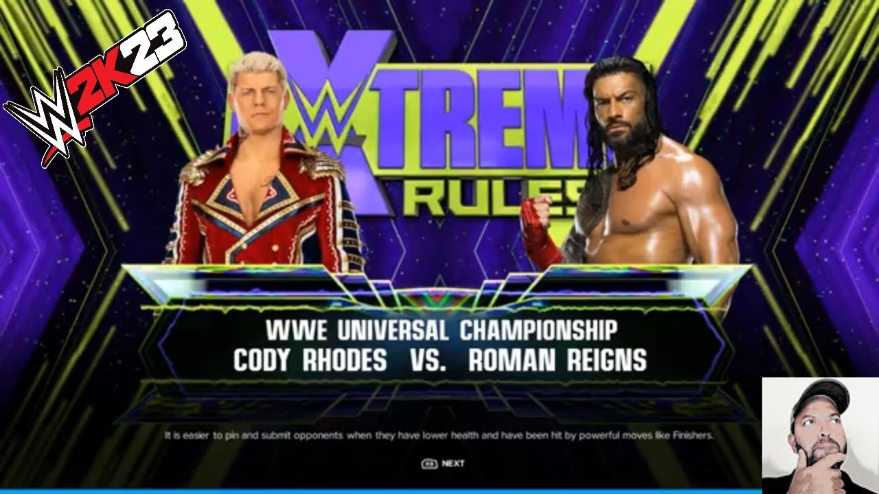 WWE 2K23 | Cody Rhodes vs Roman Reigns | Universal Championship - YouTube