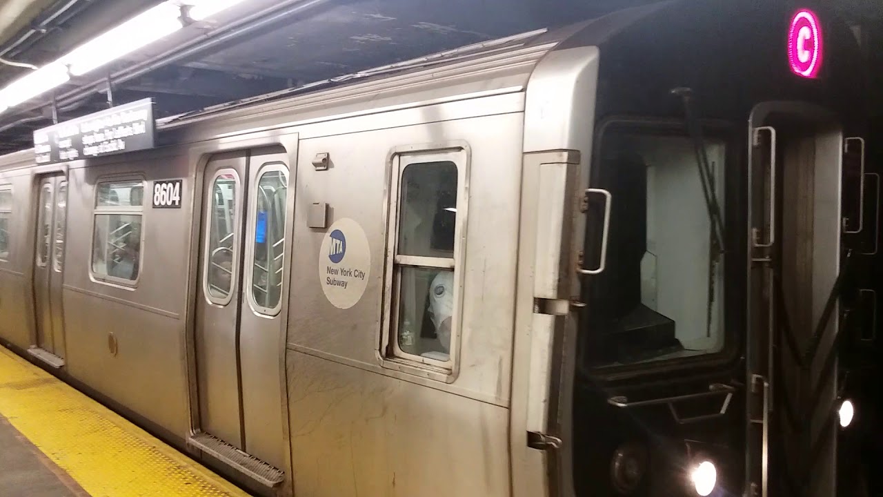 Euclid Avenue Bound R160 C Train Leaving Franklin Avenue - YouTube