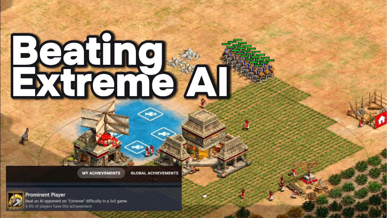[AOE2] Spanish vs Extreme AI (easy method) African Clearing 1v1 20250112 - YouTube