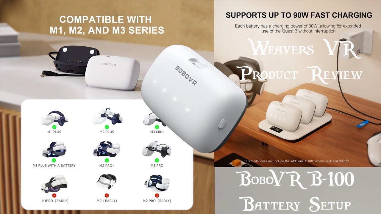 Weaver's VR Product Review: Bobo VR B 100 Battery Setup - YouTube