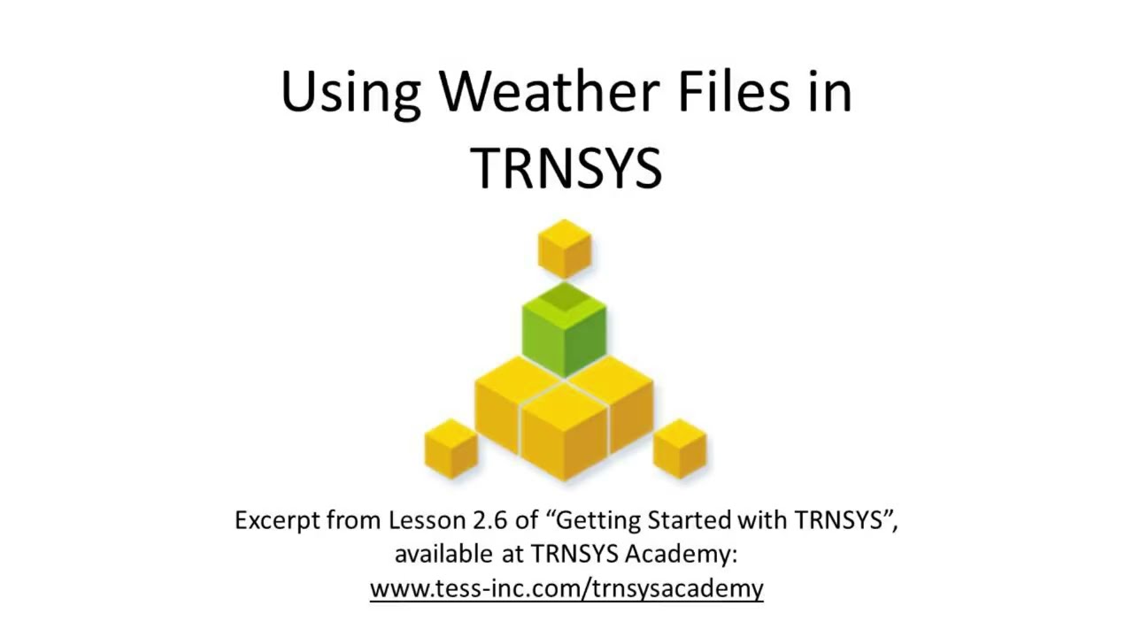 Using Weather Data in TRNSYS - YouTube