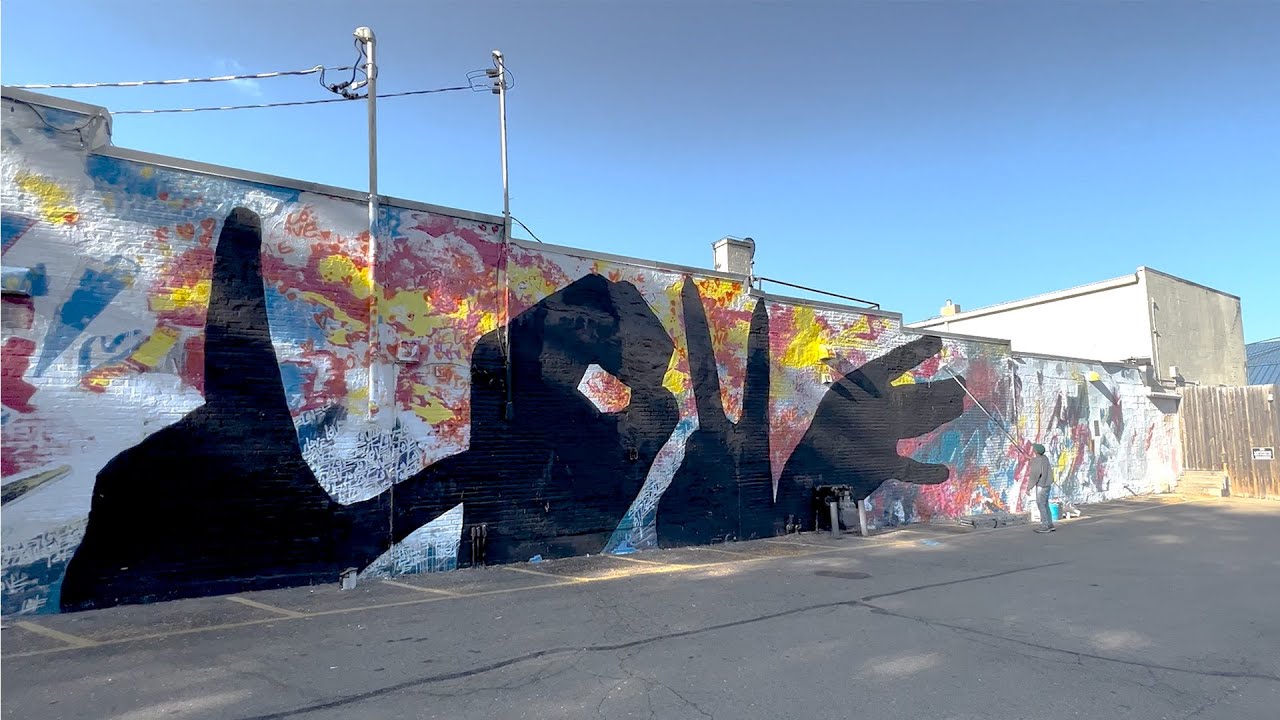 Arts for Everyone, Everywhere; Michael Owen's "LOVE" mural. - YouTube