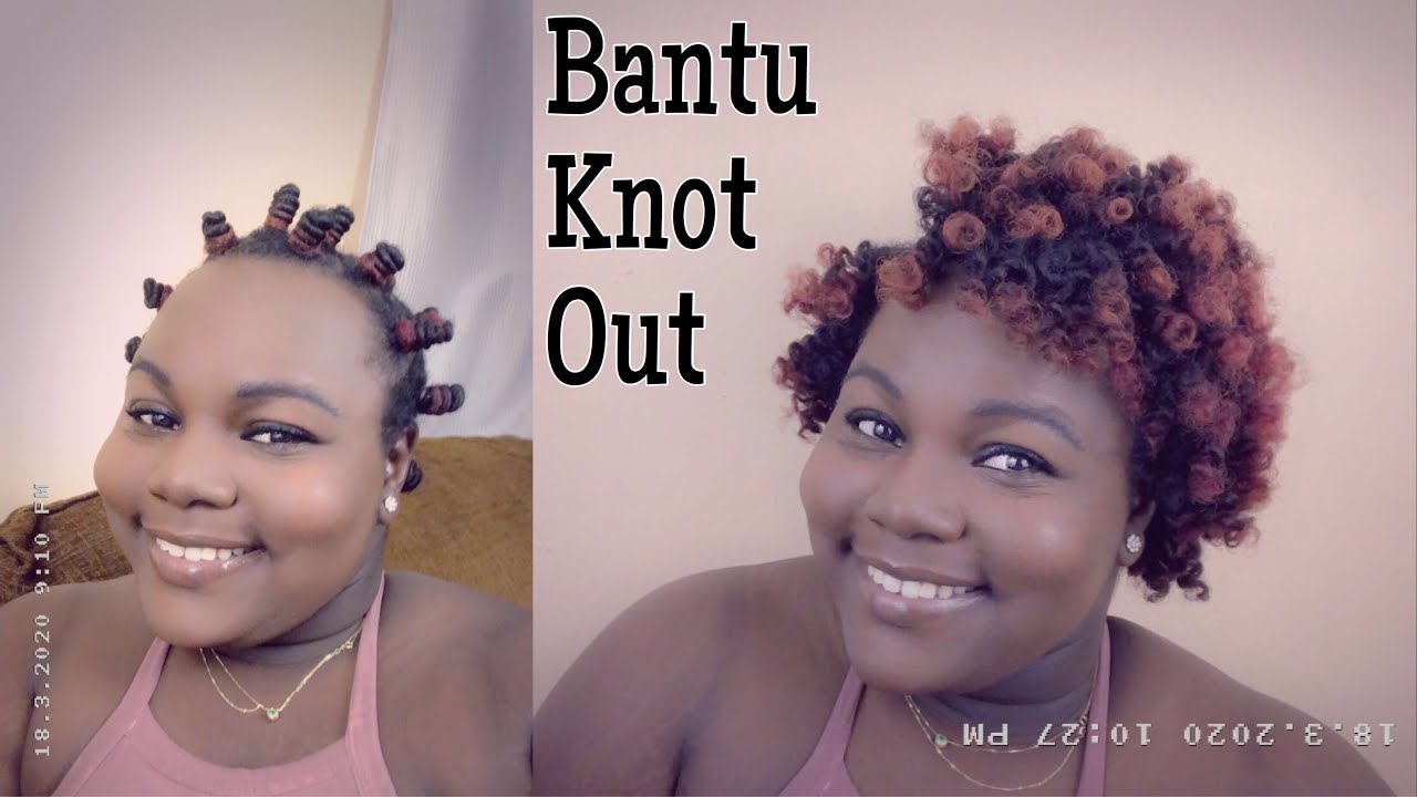 Natural Hair | Detailed Bantu Knot out on short natural hair - YouTube