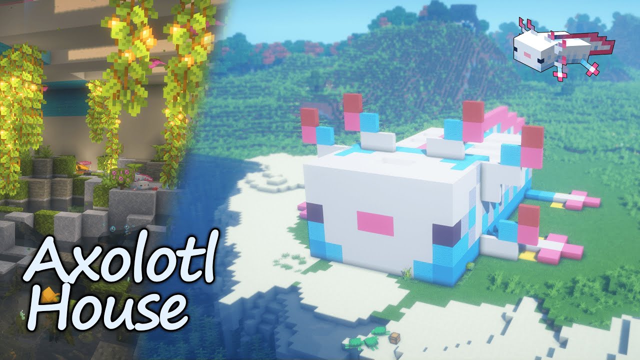 Minecrfat | Axolotl House Tutorial 💦 The inside will surprise you - YouTube