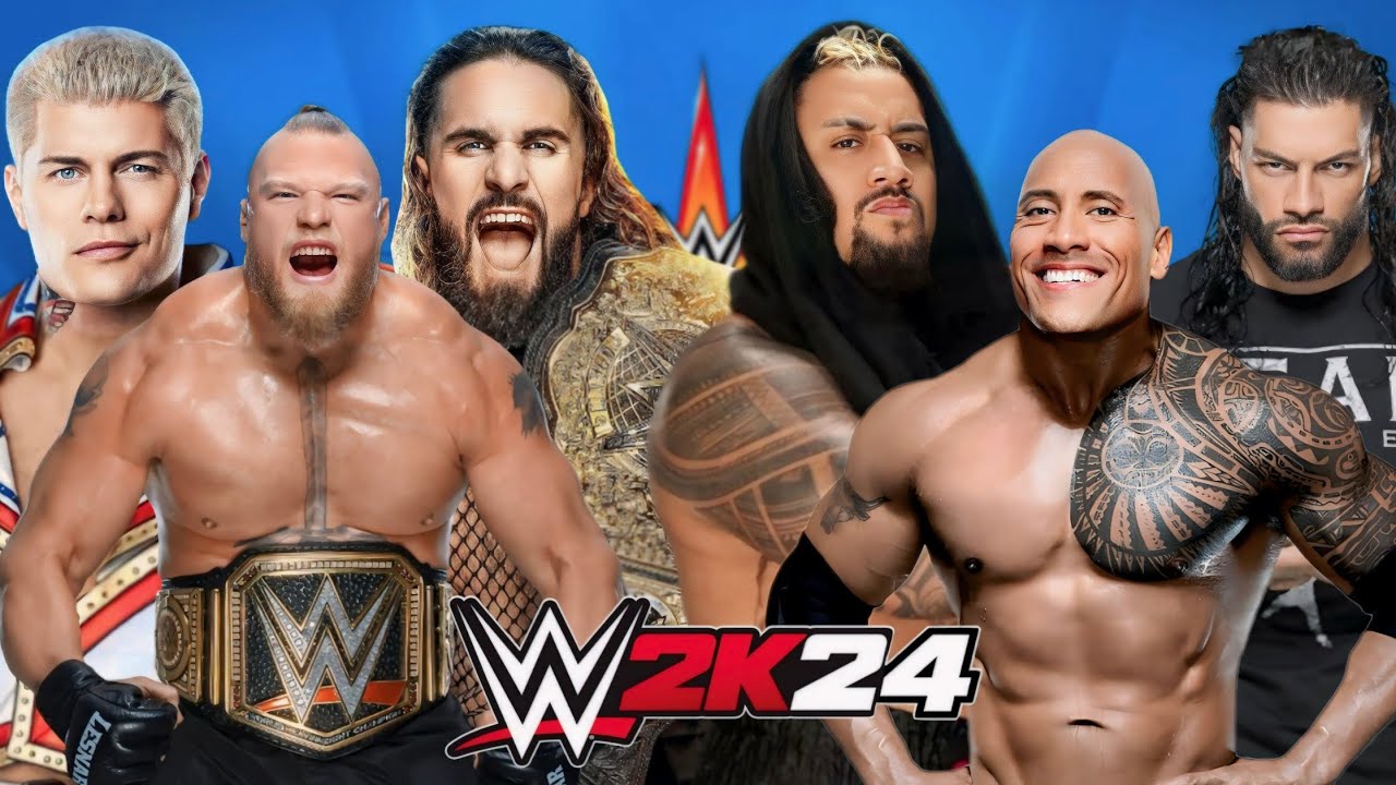 TEAM Brock Lesnar Vs TEAM The Rock Final Boss Gameplay WWE2K24 - YouTube