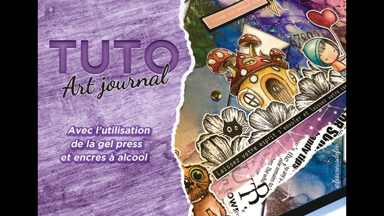Comment faire un fond GEL PRESS avec les ENCRES à ALCOOL sur une page d ...