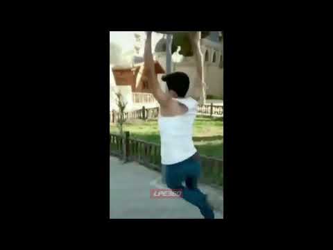 Kid spinning very fast on playground wheel - YouTube