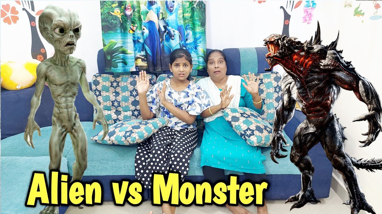 Alien vs Monster | comedy video | funny video | Prabhu Sarala lifestyle ...