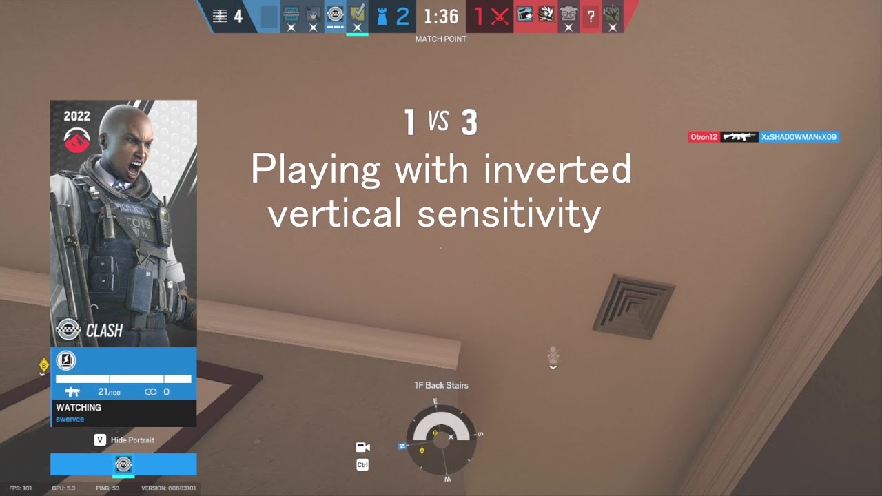 Playing With Inverted Sensitivity in Rainbow Six Siege - YouTube