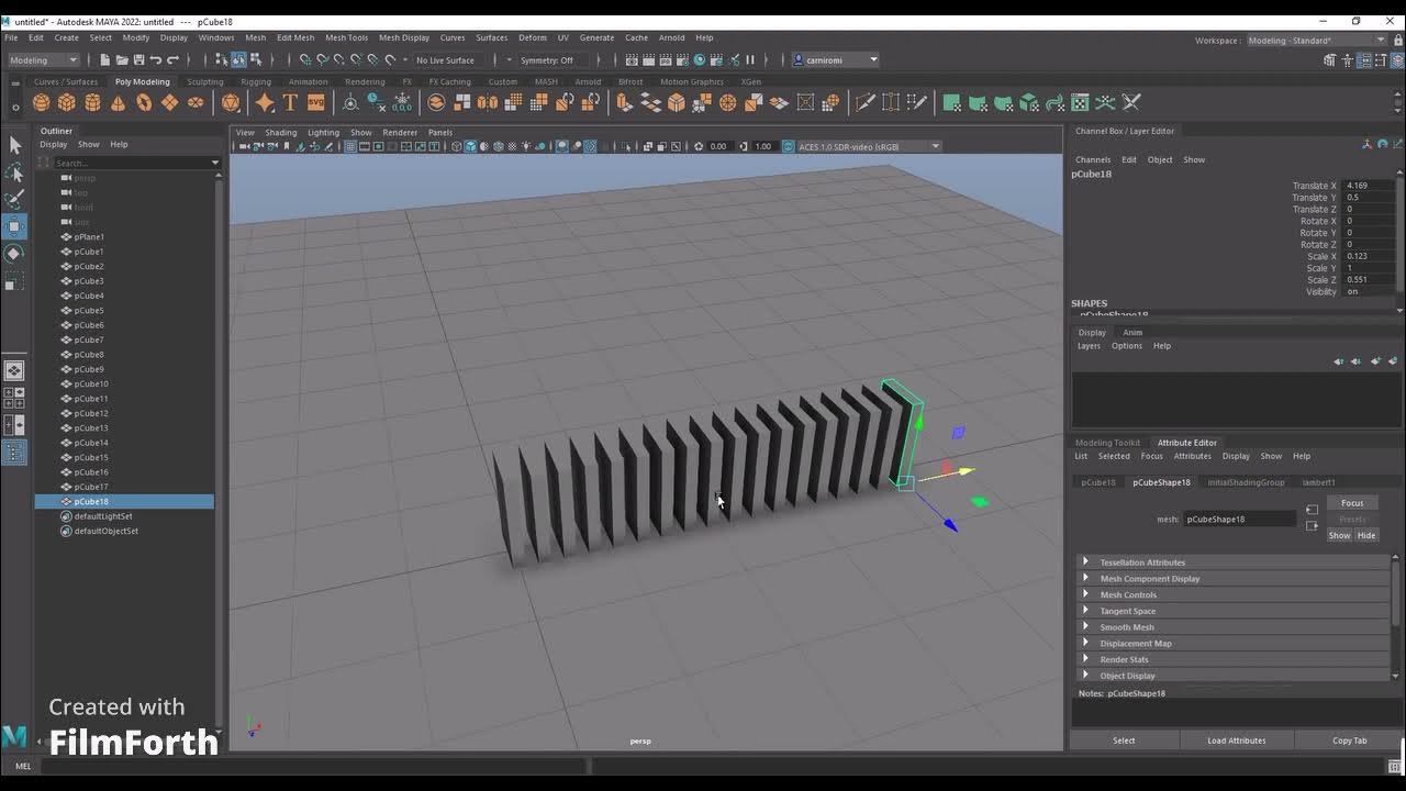 simple domino animation in Maya 2022 - YouTube