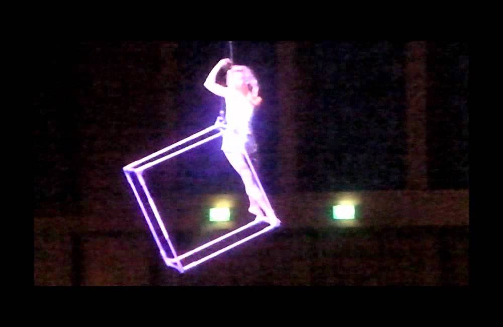 Acro's special guest artist on aerial Cube.wmv - YouTube