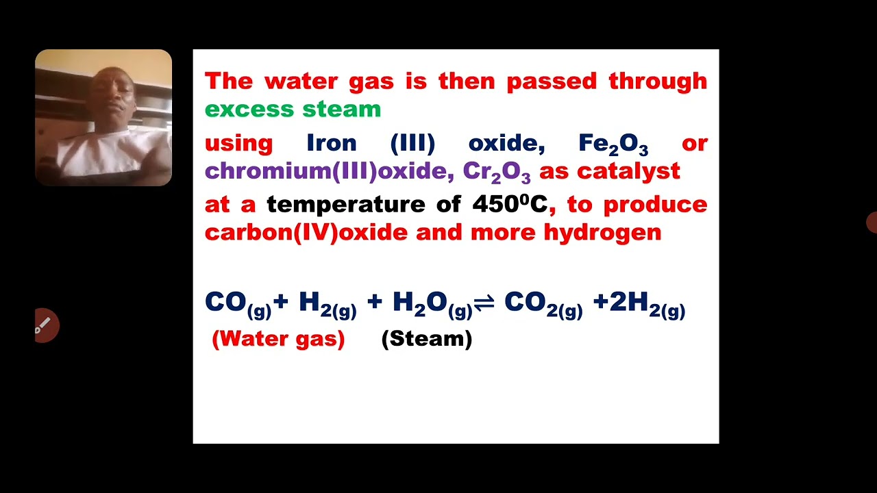 LESSON 51B: Industrial preparation (Manufacture) of hydrogen gas - YouTube
