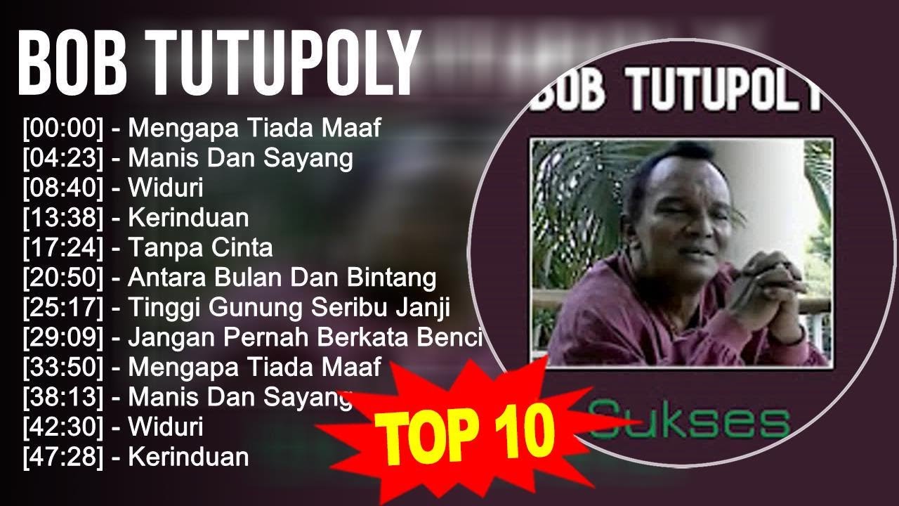 Bob Tutupoly 2023 ~ Lagu Pilihan Terbaik Bob Tutupoly ~ Lagu Pop Lawas ...