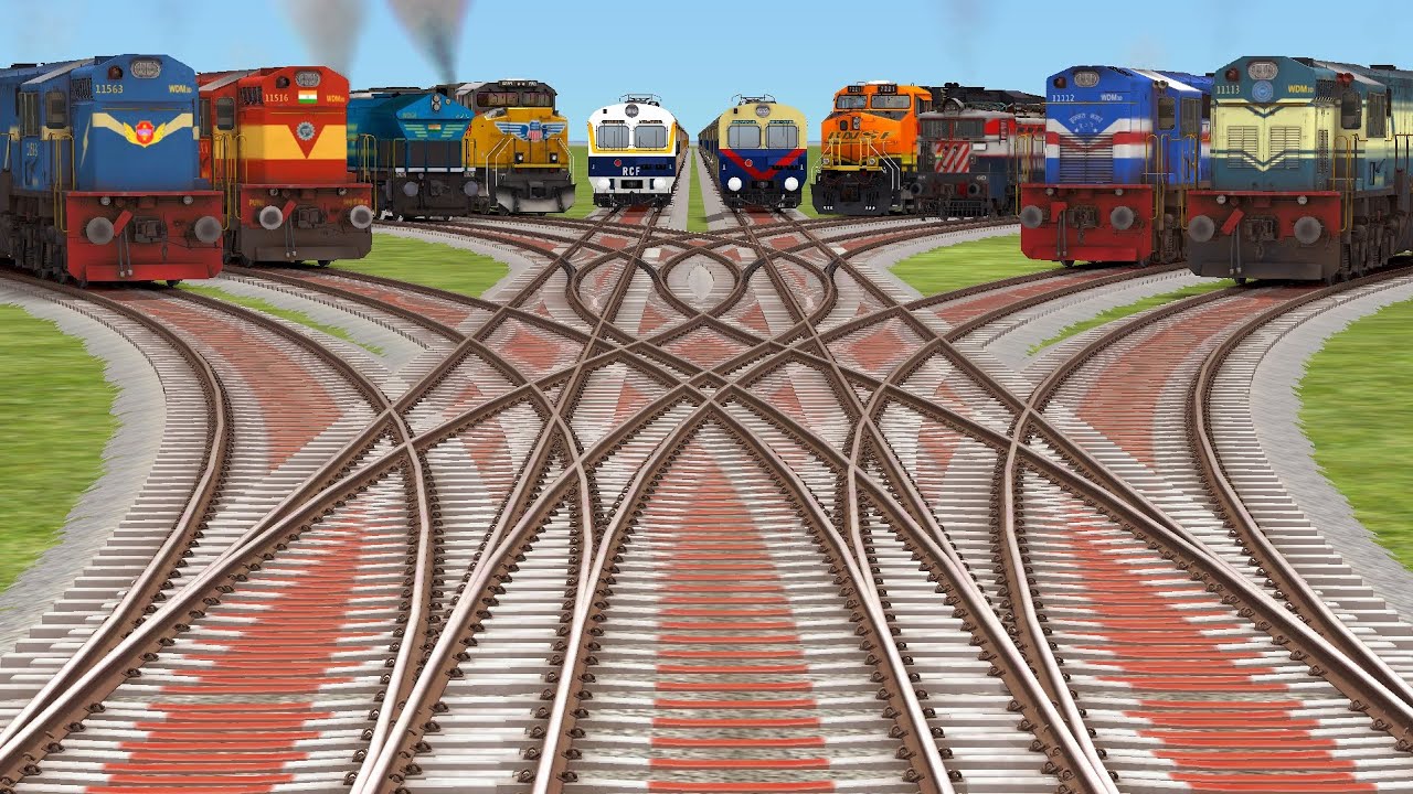 10👀Train Wala Cartoon Achha Achha/Indian Railways Trains Video Railroad ...