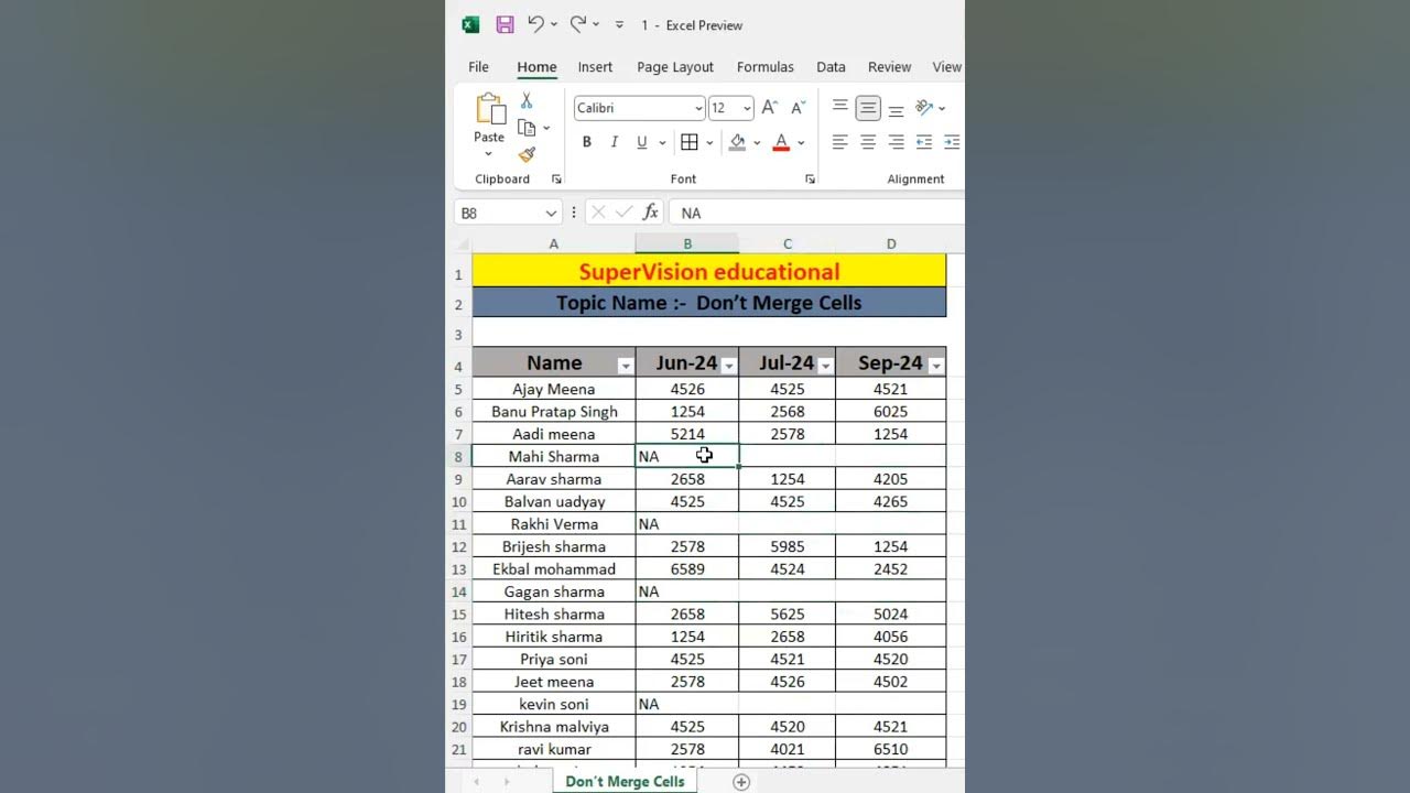 Don T Merge Cell In Excel Shorts Advanceexcel Exceltips Exceltricks Viralvideo Youtube