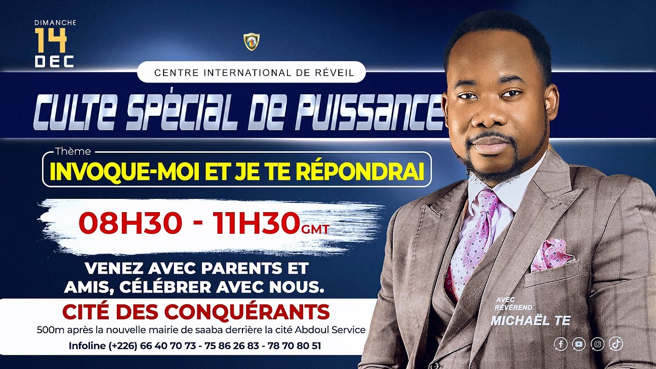Spécial Culte d'Adoration - Révérend Michaël TE - 14/12/2025 - YouTube