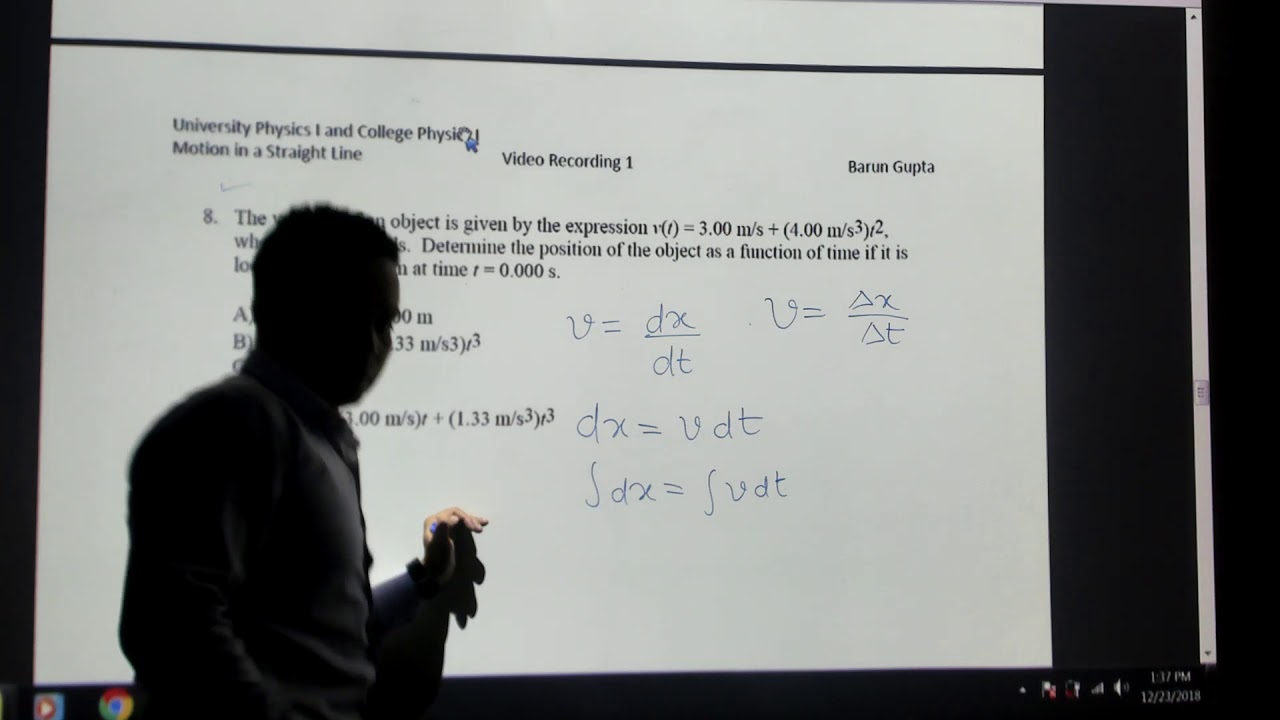 Velocity as a derivative of position - YouTube