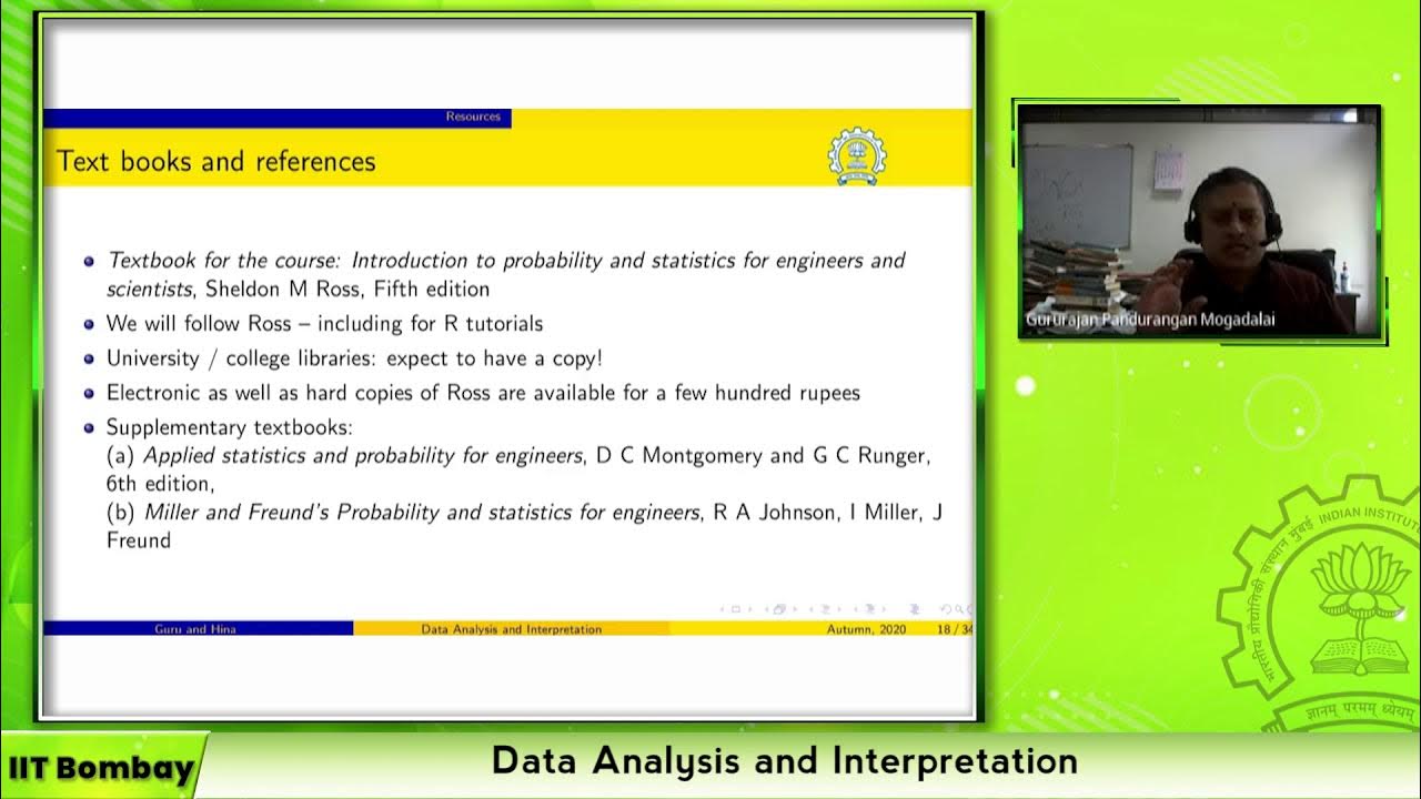 Data analysis and interpretation-Introduction: Lecture-1A - YouTube