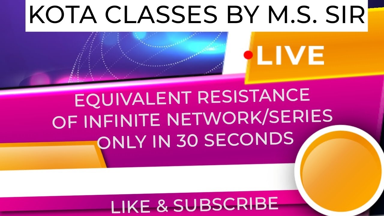 Equivalent resistance of infinite Network/series only in 30 seconds ...