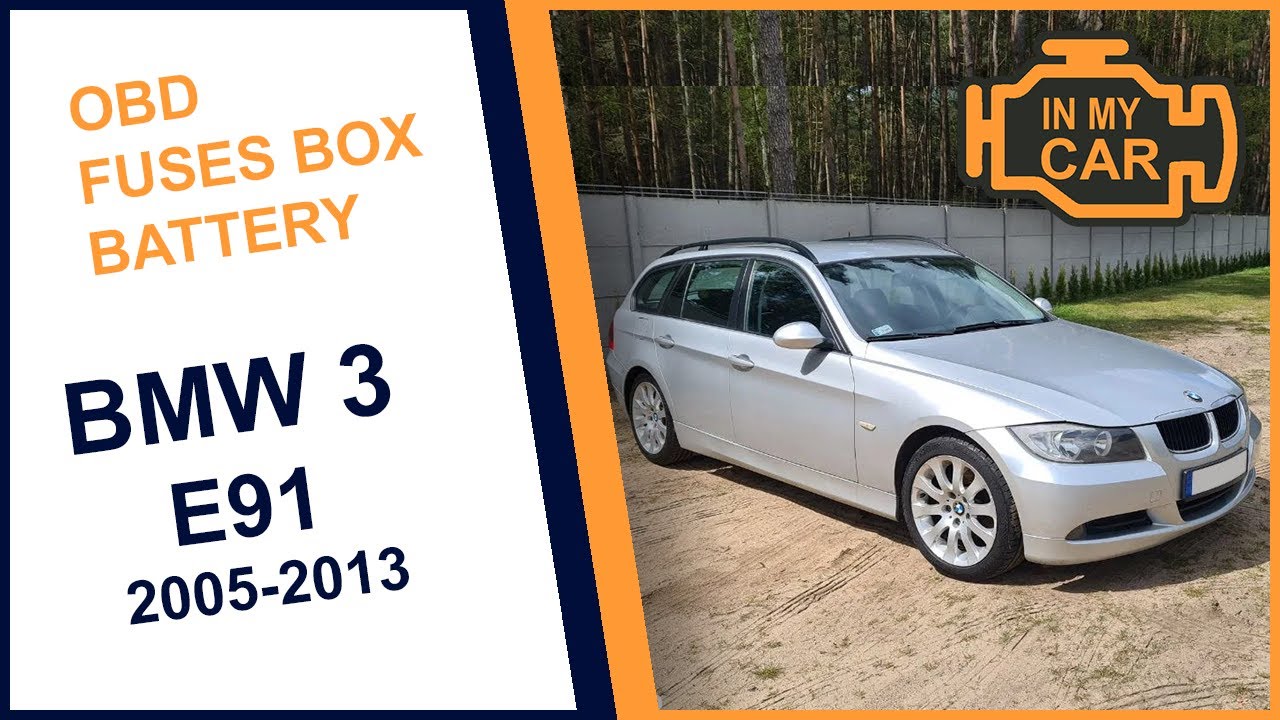 BMW 3 E90 E91 E92 [2005-2013] Where to find the diagnostic port OBD2 ...