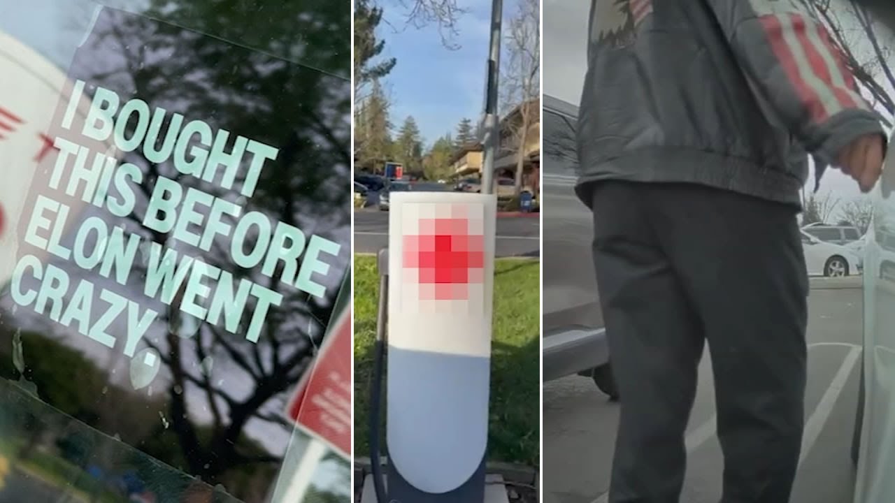 Tesla cars targeted around the Bay Area amid anti-Musk backlash - YouTube