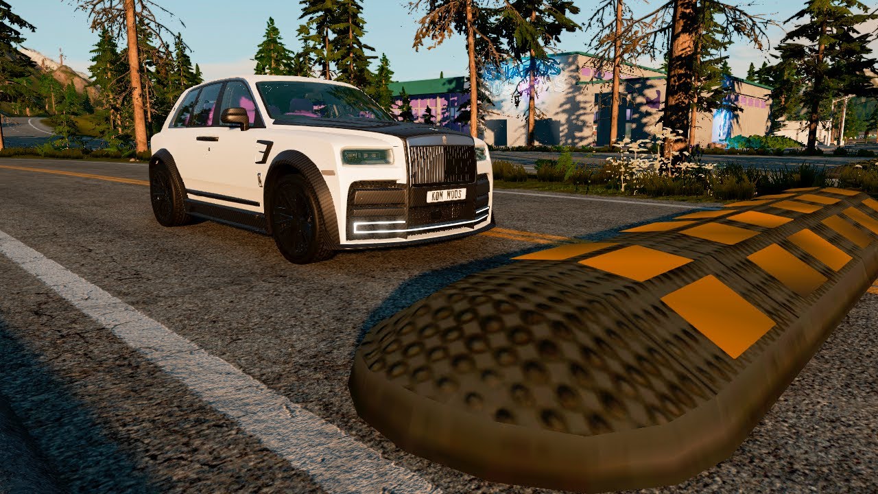 What does a massive speed bump do with cars !!! - YouTube