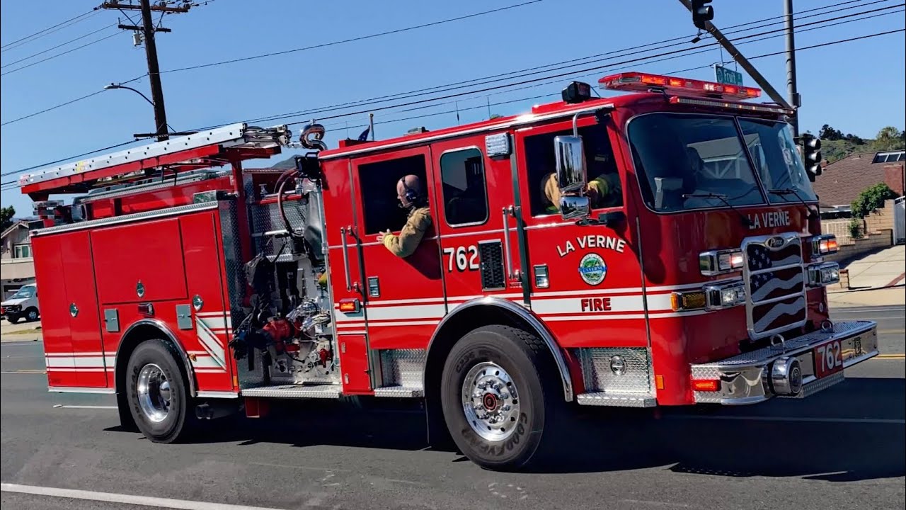 La Verne Fire Dept. Engine 762 Responding Code 3 - YouTube