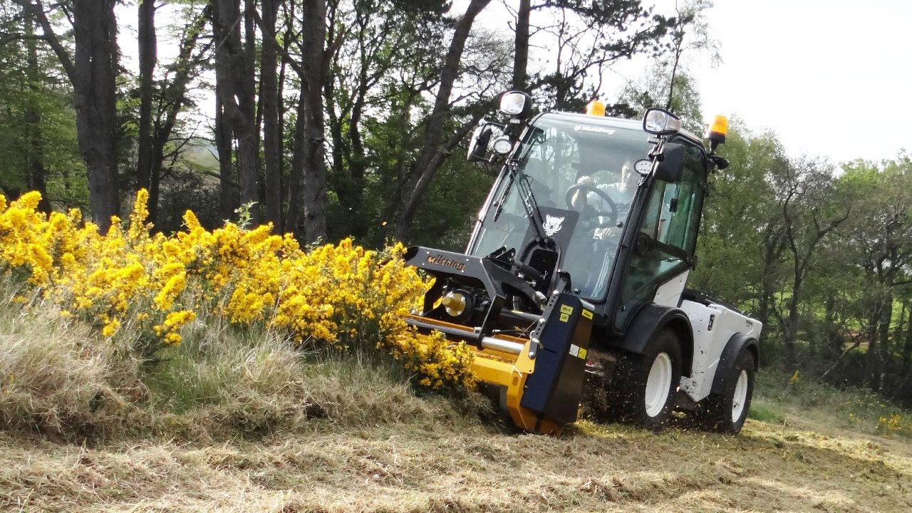 Multihog CX Tractor with Muething Flail Mower - YouTube