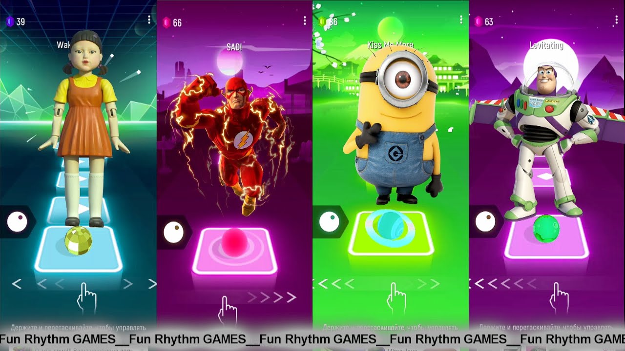 Squid game | Flash | Minion | Buzz - Tiles Hop EDM Rush - YouTube