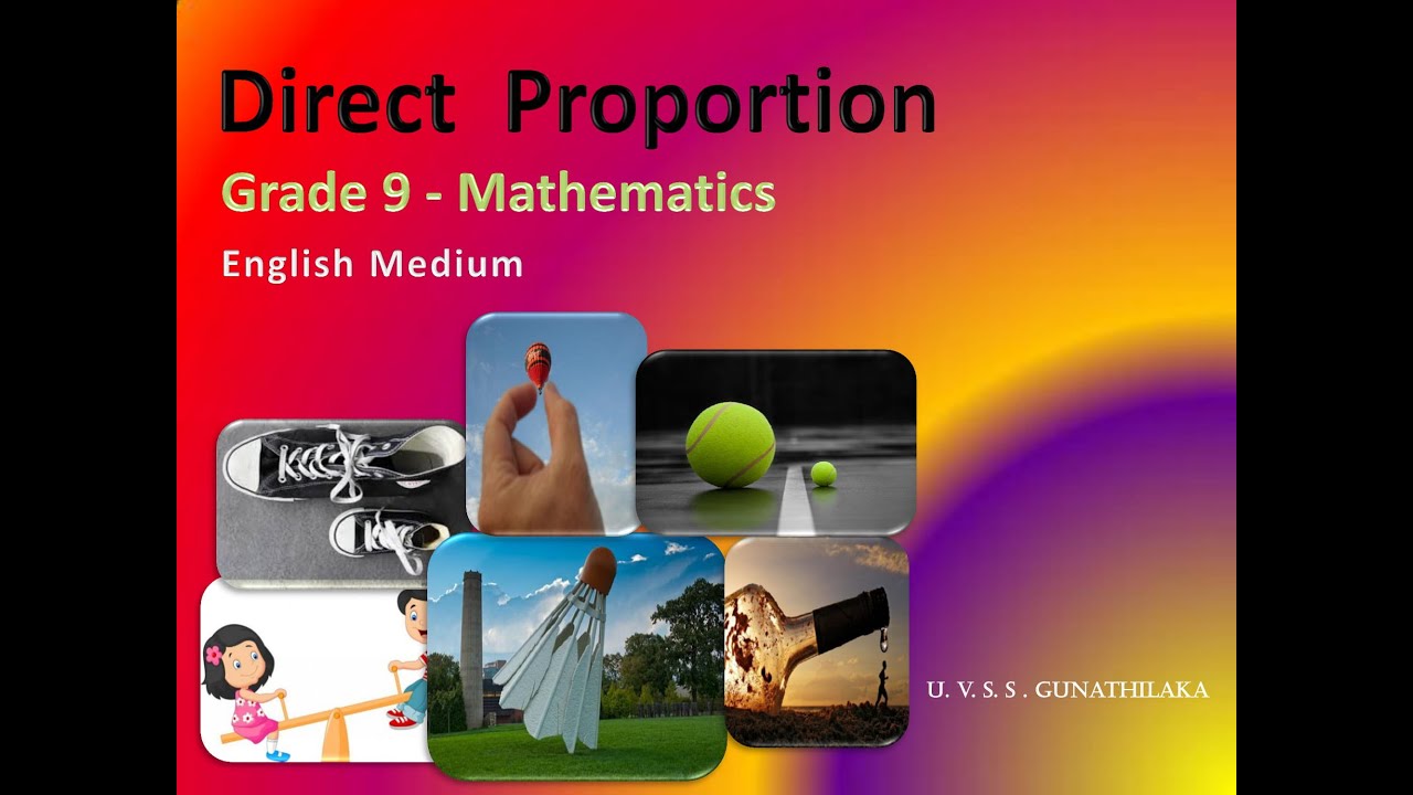 DIRECT PROPORTION (Mathematics) - Grade 9 (English Medium) - YouTube