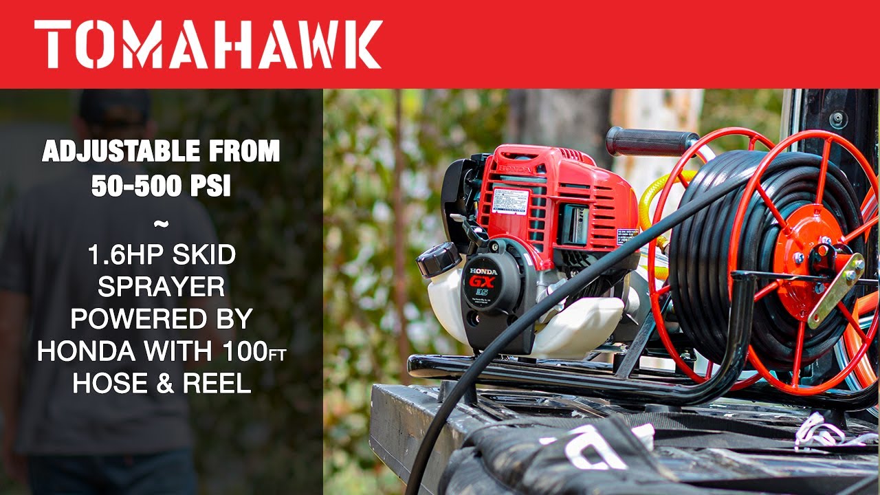 Spray Hard to Reach Areas with Tomahawk Skid Sprayers Powered by Honda ...