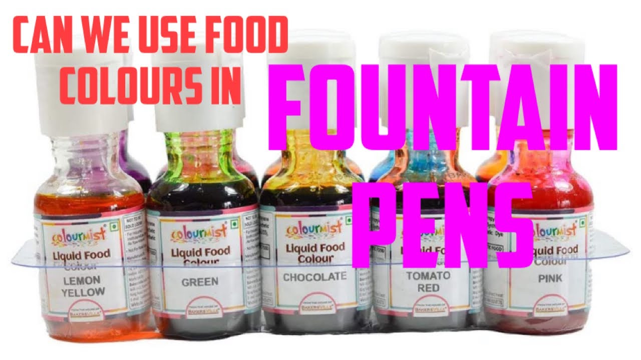 Food Colour as Fountain Pen Ink. Experimental Use Of Food Colour in ink ...