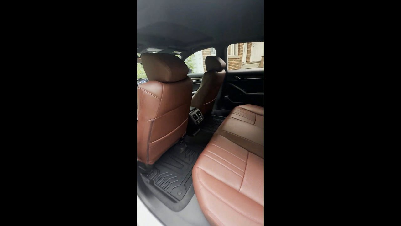 Custom leather seats in a Honda Accord - YouTube