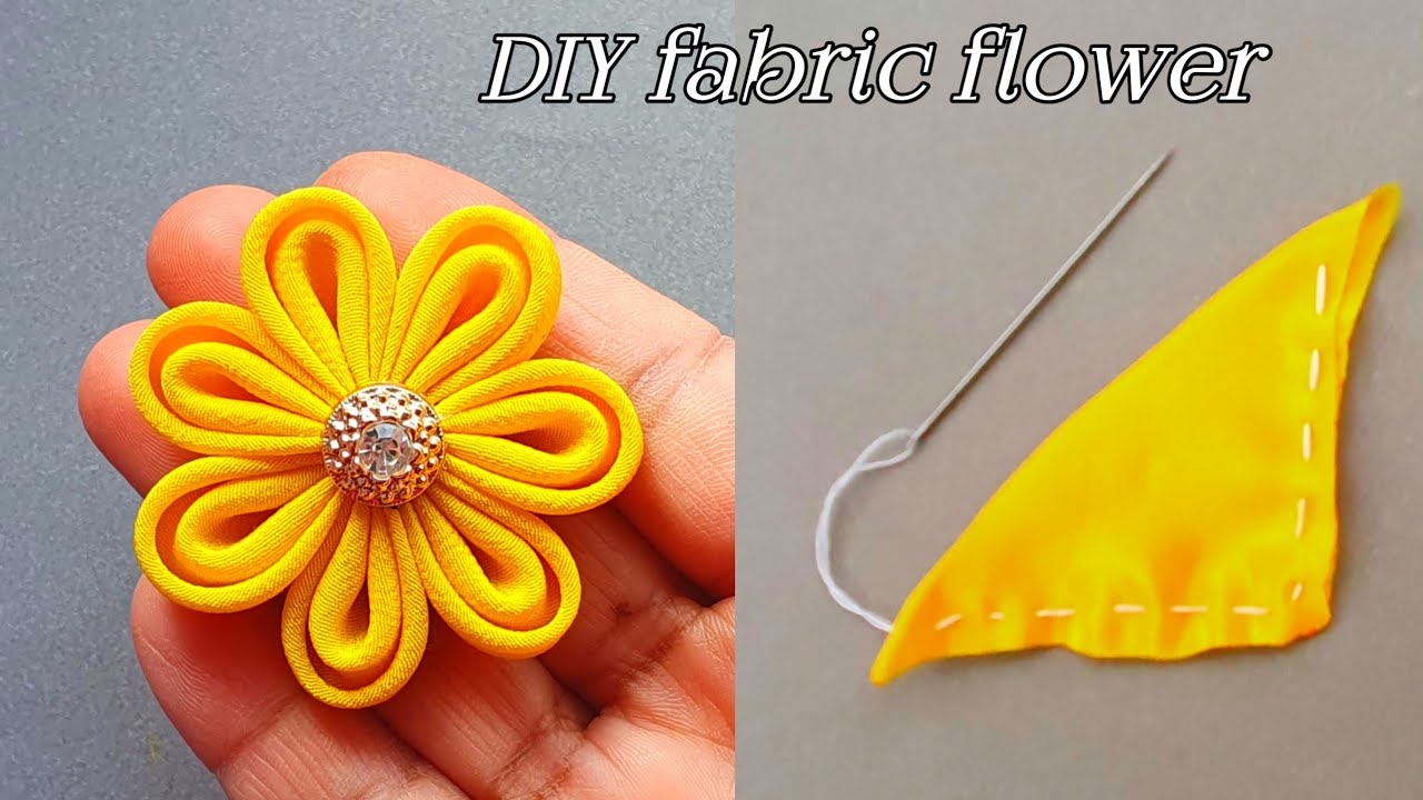 DIY : How to make an adorable fabric flower in just 8 minutes / Cloth ...